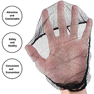 QIAN SOU Dispoable Beard Cover Protector Elastic Beard Net 200 Pack (200, Black)