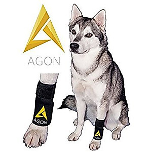 AGON® Dog Canine Front Leg Brace Paw Compression Wraps with Protects Wounds Brace Heals and Prevents Injuries and Sprains Helps with Loss of Stability Caused by Arthritis (Small/Medium)