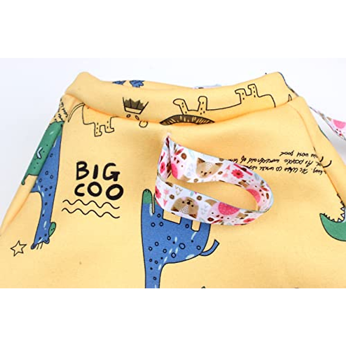 Plemonet Pet Dog Clothes Dog Sweatshirt Dog Cute Sweatshirt Dog Sweatshirt with Leash Hole Cat Sweatshirt Dog Fashion Dog Jumper Dog Sweater Cartoon Style (Yellow, X-Large)