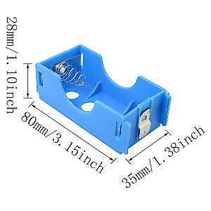 JJHXSM 4pcs D-Cell Battery Holder 80x35mm D Size Battery Case Physical Electrical Experimental Equipment