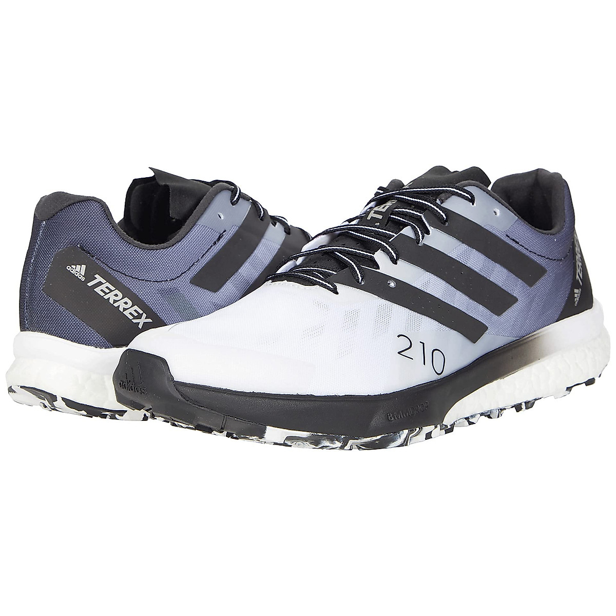 adidas Women's Terrex Speed Ultra Trail Running Shoe, Cloud White/Core Black/Solar Yellow - 8.5