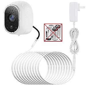 Power Adapter Compatible with Arlo (Replace CR123A), with 25Feet/7.5m Weatherproof Outdoor Cable Continuously Power Your Arlo Camera, Not Compatible with Alro Pro and Arlo 2