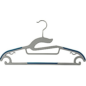 Jeronic P3500M 30 Pack Light-Weight Non-Slip Durable Clothes Plastic Hangers Various Perfect for Pants, Dress, Jacket, Underwear and Shirt, 5 Mixed Color 01, 30 Count