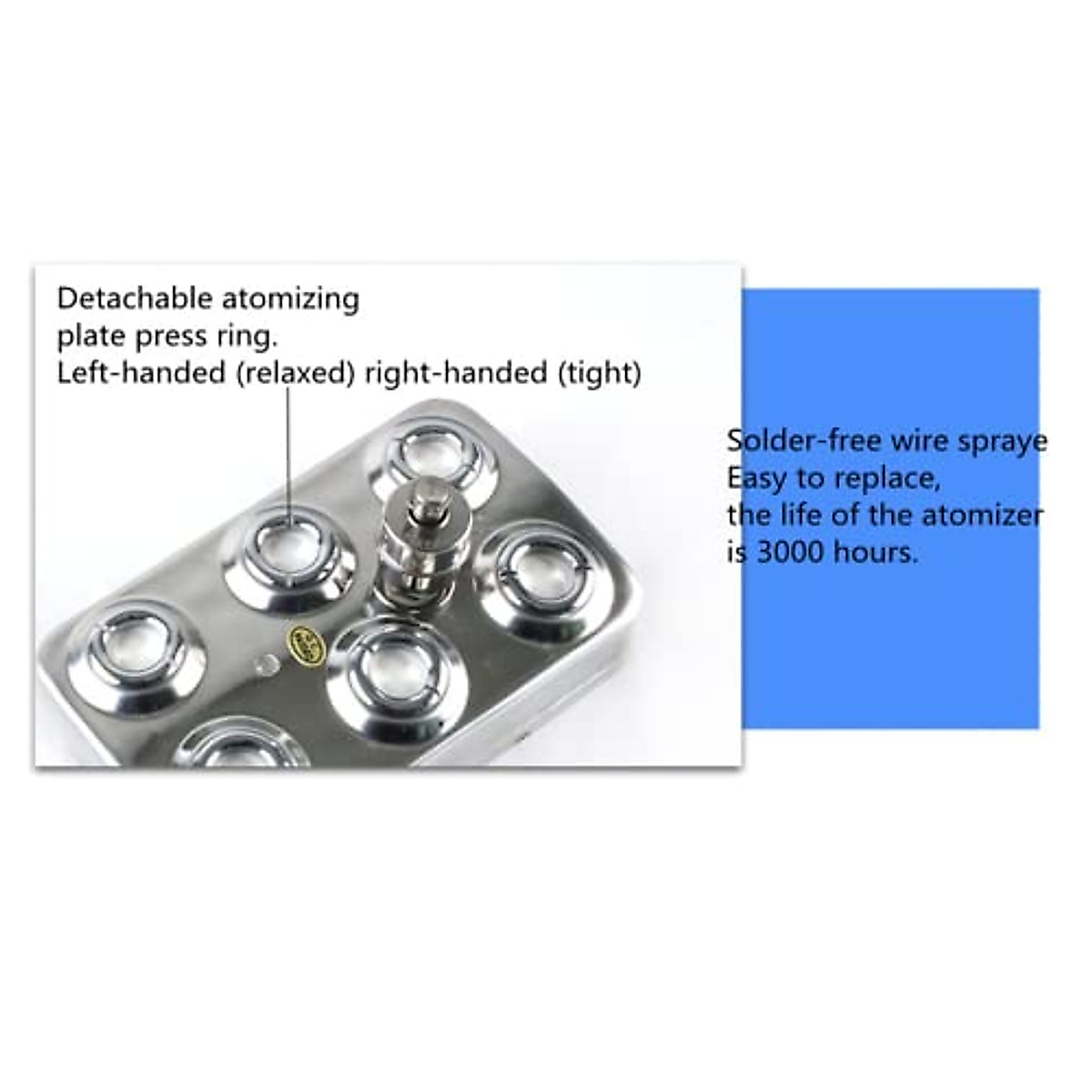 High Eagle 6 Head Ultrasonic Mist Maker Fogger, Mist Fogger Air Humidifier 304 Stainless Steel with Transformer for Scenic Agriculture Greenhouse Hydroponics Garden Lawn Pond