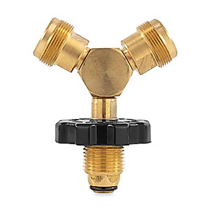 Camco 59893 Propane "Y" Adapter with Handwheel