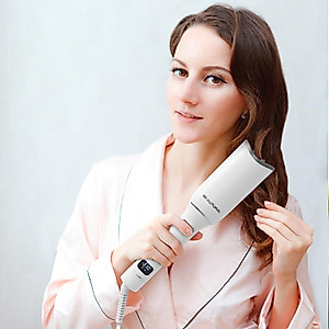 Automatic Hair Curler with 5 Temperature & 13 Curls &10 Timer Settings, 12 Second Fast Heating, Auto Hair Curling Iron Wand with LCD Display & 1" Large Rotating Barrel, Dual Voltage for Travel