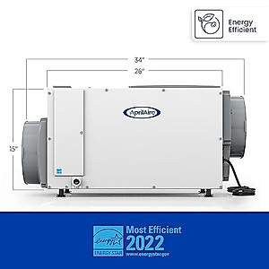 AprilAire E080 Pro Dehumidifier Bundle - 80 Pint Whole House Dehumidifier - Full Complete Kit - Crawl Spaces, Basements, Whole Homes, Commercial up to 4,400 sq. ft