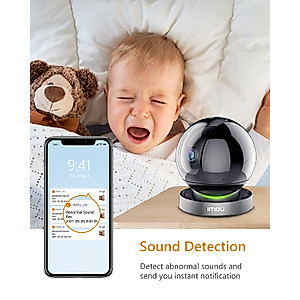 Home Security Camera 4MP Indoor Camera Pan/Tilt, Plug-in WiFi Camera (2.4G ONLY) Baby Monitor Dog Camera with Spotlight & Siren, Night Vision, 2-Way Audio, Human & Sound Detection, Motion Tracking