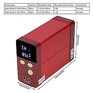 Adjustable Pulse Spot Welder, Aluminum Alloy Shell Portable Battery Welding Machine AT MT Trigger Mode Self Cooling for Soldering Hardware Parts(U.S. regulations)