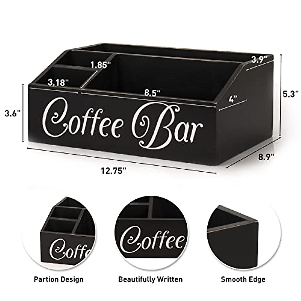 SHINGYU [Upgrade] Coffee Bar Organizer Coffee Station Organizer for Countertop Large K Cup Holder Coffee Pod Holder Farmhouse Coffee Bar Accessories