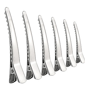 50 Pack 2.36 inches Hair Clips, Marrywindix Silver Metal Alligator Hair Pins Teeth Bows Hair Clips Hairdressing Salon Hair Grip DIY Accessories Hairpins for Women, Girls and Hairdresser Sliver