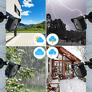 COOLWUFAN Wall Mount Bracket for All-New Blink Outdoor (3rd Gen) Camera, 360° Protective Case & Adjustable Mount for Blink Sync Module 2 Mount for Blink Home Security Camera (Black (3 Packs))