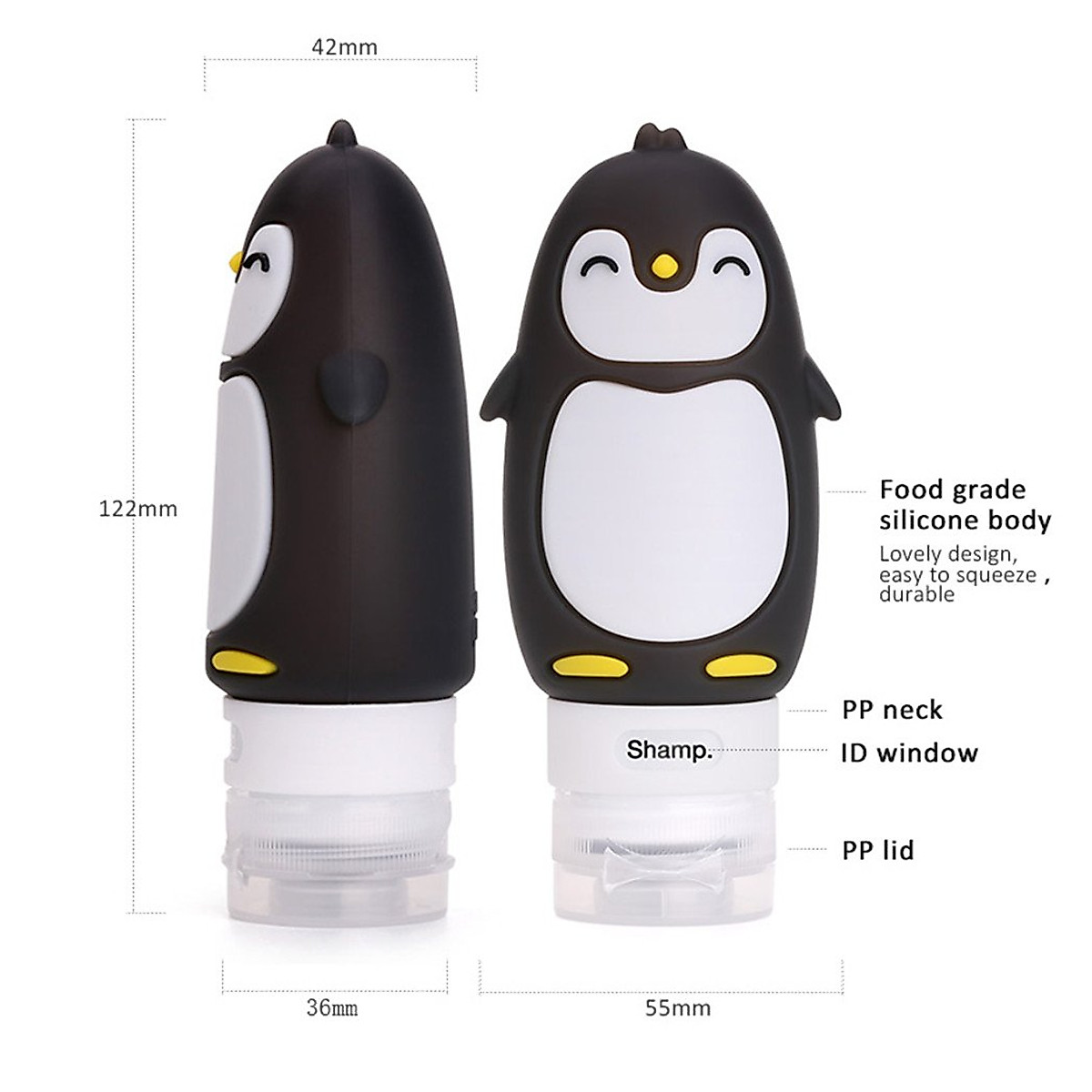 ZOESON Leak Proof Travel Bottles, 3oz Silicone Portable Toiletry Containers for Cosmetics Shampoo Lotion (4pcs/pack)