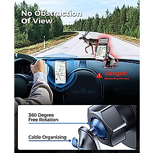 Magnetic Phone Holder for Car, Kozart Universal [Upgrade Kit] Magnet Car Mount for Dashboard & Vent 360°Rotation Cell Phone Mount Compatible with iPhone, Samsung, LG, GPS, Mini Tablet & More