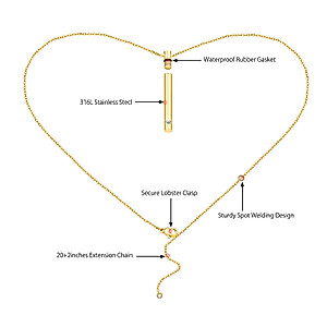 XIUDA Urn Necklace Pendant for Memorial Ashes with Stainless Steel Keepsake Ash Jewelry