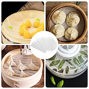 10 inch Non Stick Silicone Steamer Liners Mesh Mat Pad Steamed Buns Dumplings Baking Pastry Dim Sum Mesh Reusable Silicone Steamer Liners pastry mat bamboo steamer liners 10pcs