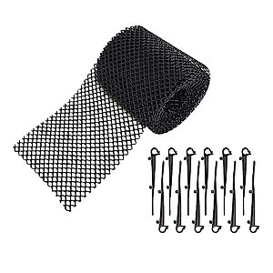 Leefasy Leaf Guard Mesh Roof Leaf Guard Mesh Strainer Anti Clogging with Fixed Hooks Drains Filter Strainer Gutter Protector Screen for Yard