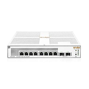 Aruba a Hewlett Packard Enterprise company HPE Networking 1930 8-Port Gb Smart-Managed Layer 2+ Ethernet Switch with PoE | 8X 1G | 2X SFP | 8X CL4 PoE 124W | US Cord (JL681A#ABA)