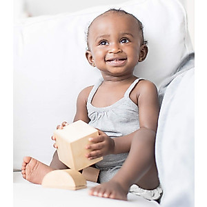 Burt's Bees Baby unisex baby Bodysuits, 3-pack Long & Short-sleeve One-pieces, 100% Organic Cotton Bodysuit, White/Pink/Grey Camis, 18 Months US