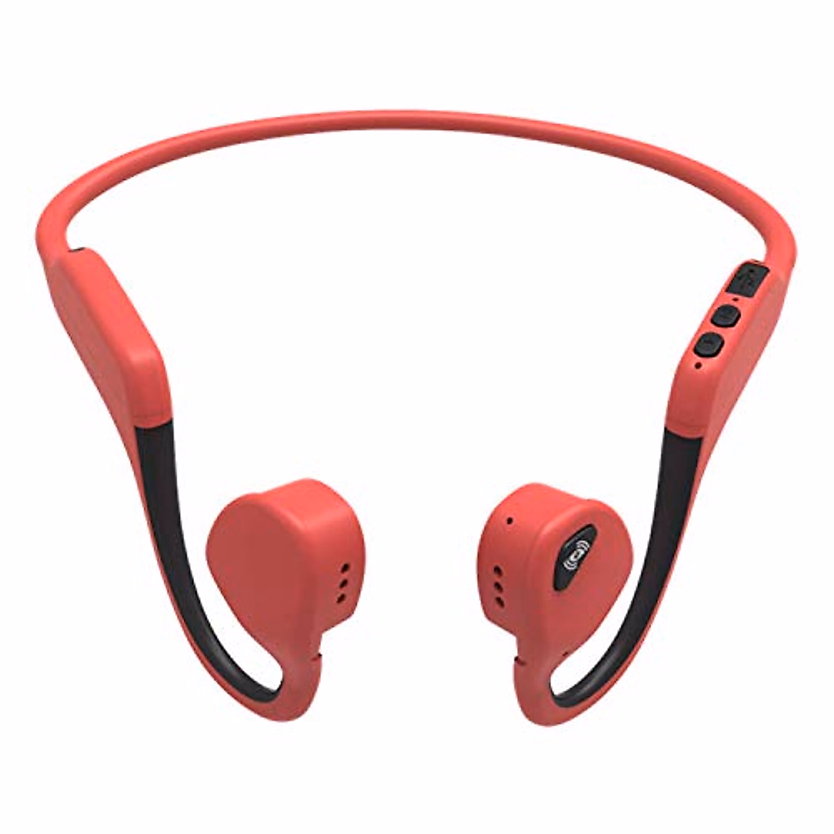 Open Ear Wireless Sport Bluetooth Headphones with Mic, Headset Earphone, Long Battery and Ultra-Lightweight (RED)