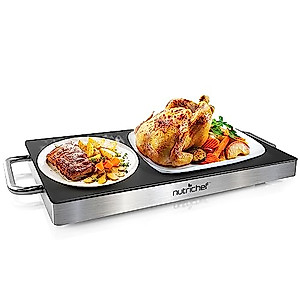 NutriChef Small Countertop Appliance, Size 16.5 x 11 Inches, Stainless Steel