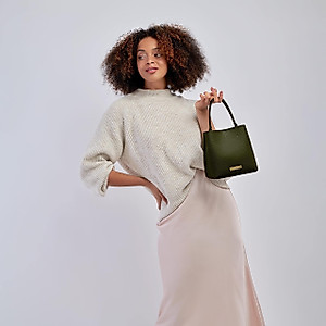 KATIE LOXTON Lucie Womens Vegan Leather Adjustable Detachable Strap Crossbody Plum