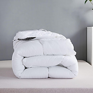 YZ HOMTEX Breathable Mattress Topper, Short Queen Size, Extra Thick Quilted Pillow Top, 2in Fluffy Down Alternative Fill, 400TC Cotton Cover, for Back Pain Relief and Support, White, 60"x75"