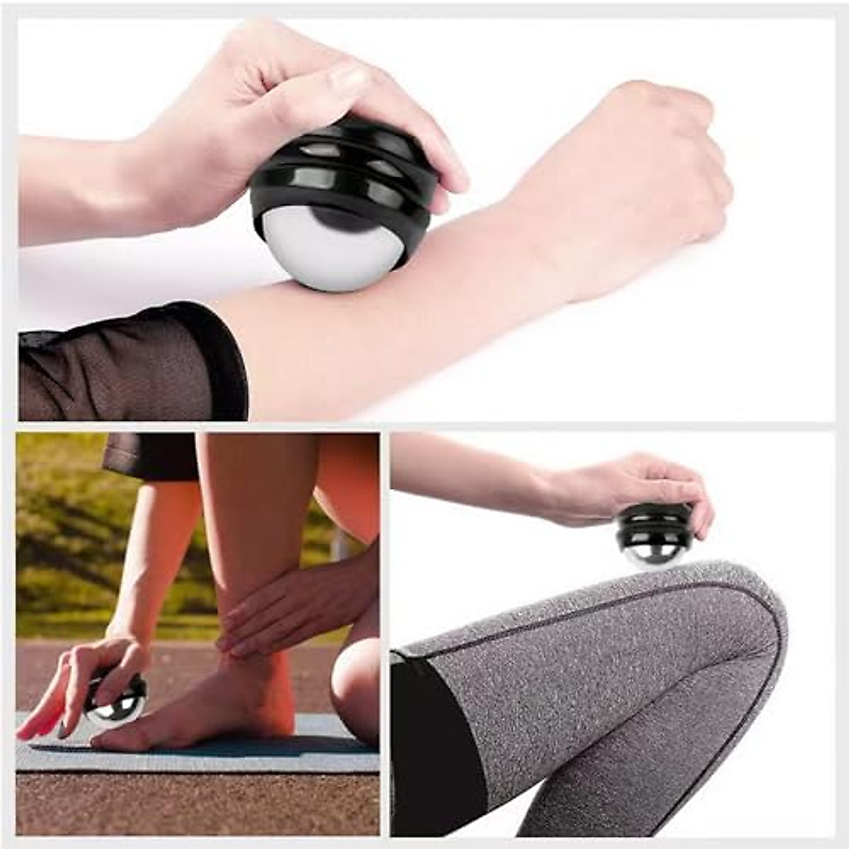PHCOMRICH Stainless Steel Massage Ball Hand Held Ball Roller Massager Cold and Hot Compress Low Temperature Ice Compress Ball