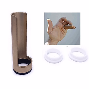 TUOREN Brass Guitar Slides 72mm / 2.8" Length Finger Slides w/ 2Pcs End Ring for Electric & Acoustic Guitar Bass Medium (Semicircle)