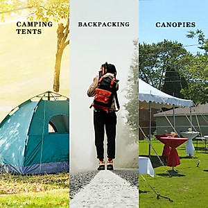 Thousfan 10 inch Tent Stakes,Metal Heavy Duty Camping Stakes for Outdoor Canopy and tarp ,10 Pack with Portable Bag