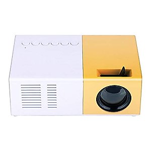 Mini Portable Projector,16:9 320×240P 1080P 1500lm Full HD Movie/Photo/Music Handheld Projector ,for Kids Gift / Home Theatre /Outdoor Travel,30000 Hours Lamp Life (US)