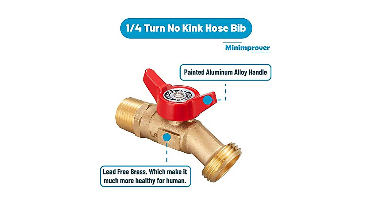 Minimprover Brass Hose 90° Elbow Stop Valve - Reliable Garden ...