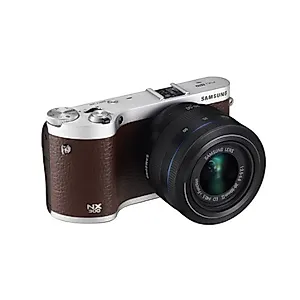 Samsung NX300 20.3MP CMOS Smart WiFi Mirrorless Digital Camera with 20-50mm Lens and 3.3" AMOLED Touch Screen (Brown)
