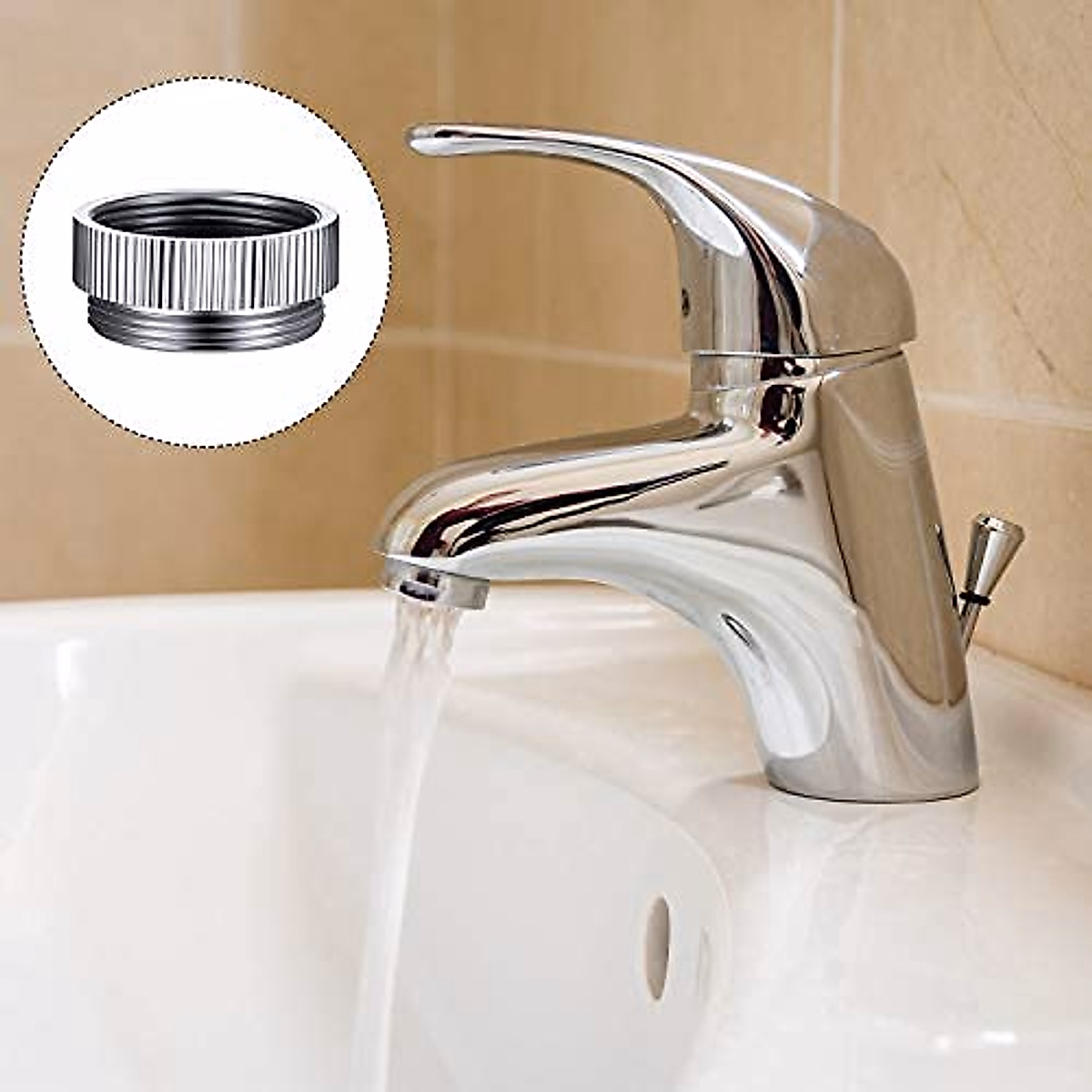 Faucet Adapter Kit, Brass Aerator Adapter Male Female Sink Faucet Adapter Connecting Garden Hose, Water Filter, Hose via Diverter