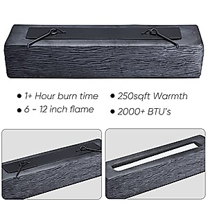 ROUNDFIRE Large Rectangle Tabletop Fire Pit - Portable Bioethanol Fireplace for Indoor & Garden (Textured Finish)