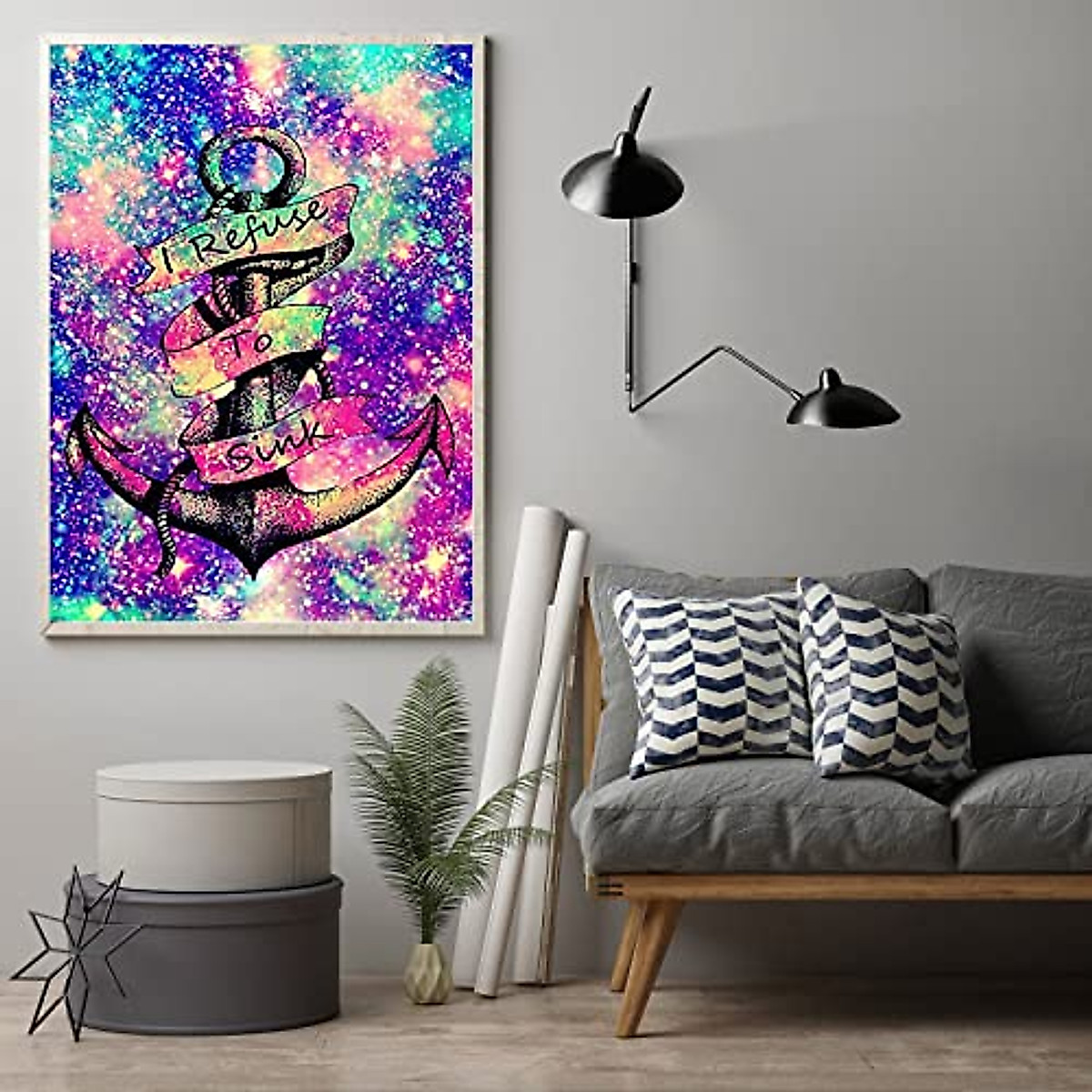 Diamond Painting Kits for Adults 5D（I Refuse to Sink） Diamond Art Kit for Beginners,DIY Paint with Round Full Drill Diamonds Paintings Gem Art for Christmas Home Wall Decoration Gift 11.8x15.7in