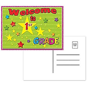 Top Notch Teacher Products TOP5117 Welcome to 1st Grade Postcards, 4.1" Wide, 6" Length, 0.4" Height (30 per Package)