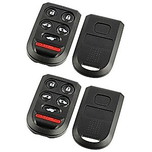 Key Fob Keyless Entry Remote Shell Case & Pad fits Honda Odyssey 2005 2006 2007 2008 2009 2010, Set of 2