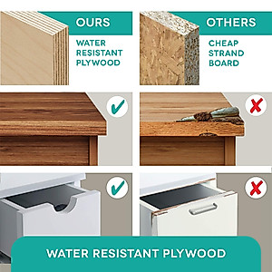 Fine Fixtures 30 Inch Bathroom Vanity with Sink - Modern Knob Free Design, Elegant Space-Saving Solution for Your Bathroom - Durable, Bathroom Vanities for a Contemporary Look - Urbania Collection