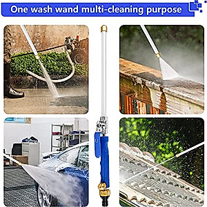 CARFKA Hydro Jet Washer High Pressure Power Washer Wand Water Hose with 2 Hose Nozzle Auto Watering Sprayer Flexible Garden Watering Sprayer for Car Wash and Window Washing 17 inch