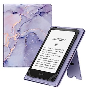 Fintie Universal Case for 6-7 Inch Tablet eReader - Premium PU Leather Sleeve Stand Cover with Card Slot & Hand Strap for 6"- 7" Kindle/Kobo/Nook/Tolino/Pocket Book E-Book Tablet, Lilac Marble