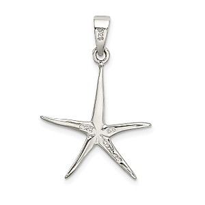IceCarats 925 Sterling Silver Starfish Necklace Charm Pendant Only