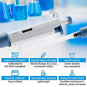 Adjustable Pipettor Pipette Micropipette High-Accurate MicroPipette Variable Volume Pipette 100ul-1000ul