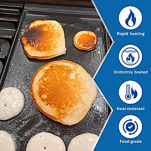 WB31X24738 Griddle Replacement for GE Appliance Gas Range, Stove Top Griddle for GE Range Center JGBS66REKSS JGBS66EEK3ES JGB700SEJ4SS JGB700FEJ2DS JGS760SPSS JGB860FEJ1DS Gas Stoves