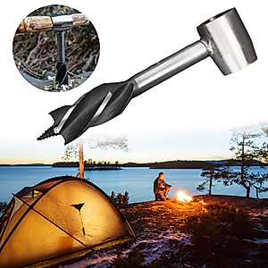 Multifunctional Survival Settlers Tool Hand Auger Wrench Wood Drill Peg and Manual Hole Maker Multitool