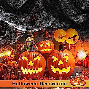 Xgunion Halloween Creepy Cloth 6Pcs 30×72inch Halloween Black Spooky Scary Creepy Gauze Cloth Decor Creepy Cloth Halloween Decorations for Party Indoor Outdoor (4Black + 2White)