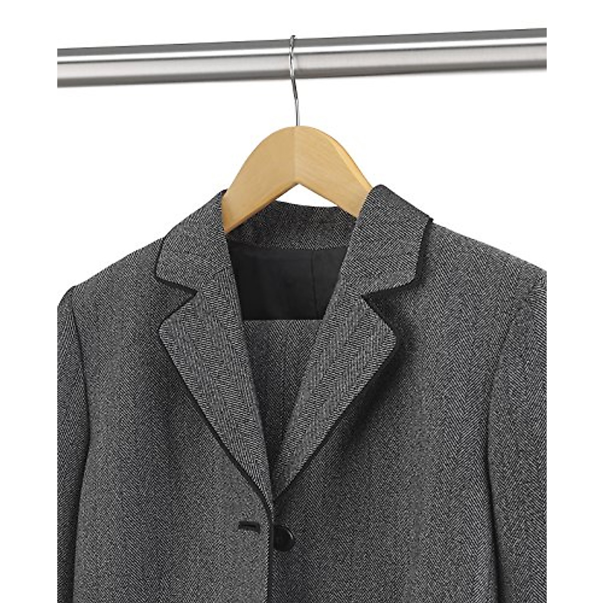 Whitmor GRADE A Natural Wood Suit Hangers (Set of 16)