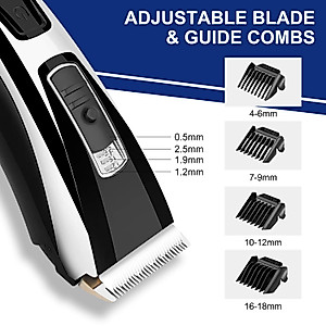 TRACE KASA Hair Clippers for Men: Cordless Ceramic Blade Mens Hair Trimmer Beard Trimmer Electric Professional Hair Cutting & Grooming Kit Rechargeable LED Display