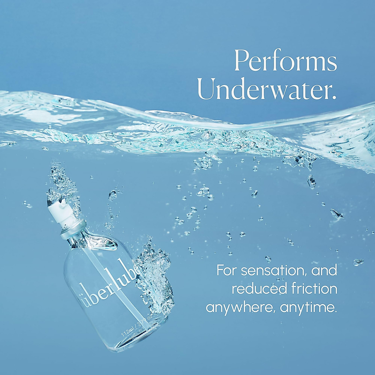 Uberlube Silicone Base Lube - Unscented Silicone Lubricant Personal Lubrication : Latex Safe Privacy Sex Lube Liquid for Couples Women & Men - Flavorless, Vaginal & Anal - 112ml