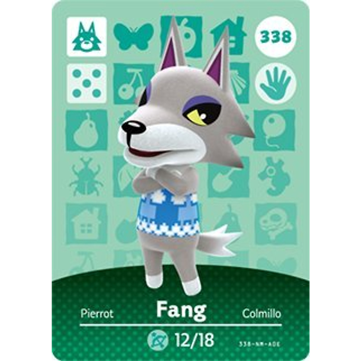 Fang - Nintendo Animal Crossing Happy Home Designer Series 4 Amiibo Card - 338